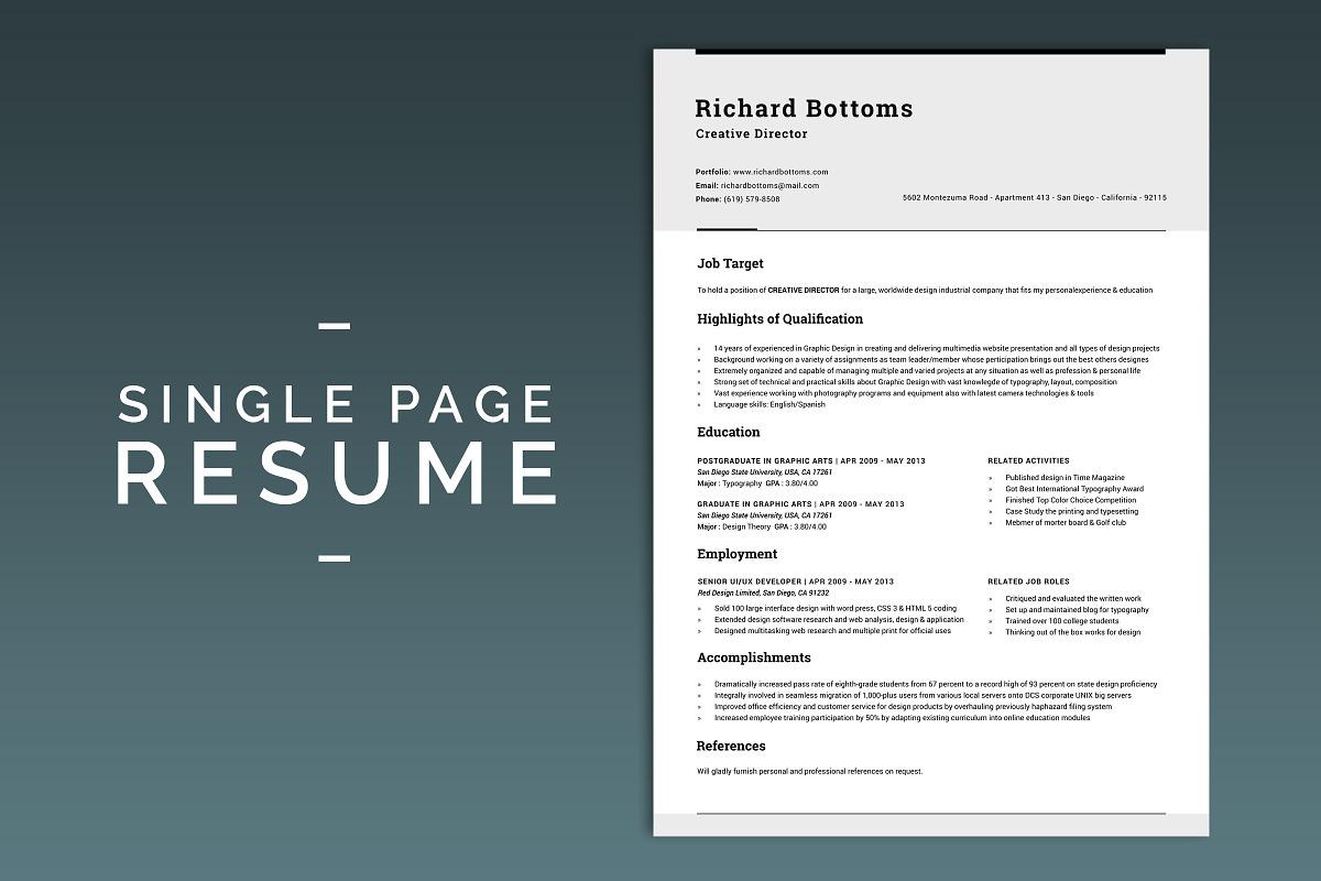 Resume Box for Targeted Jobs V.2, a Resume Template by SNIPESCIENTIST