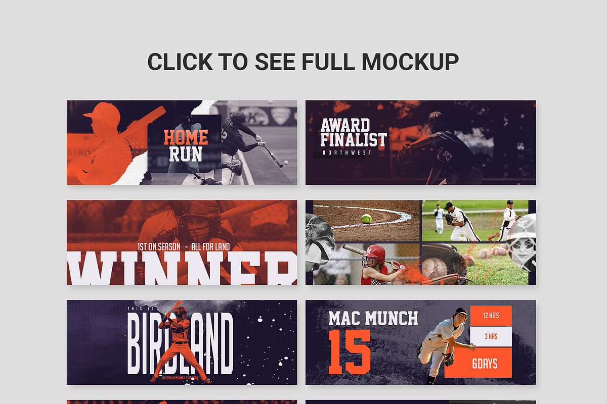 Baseball Facebook Cover Templates, a Social Media Template by Azruca