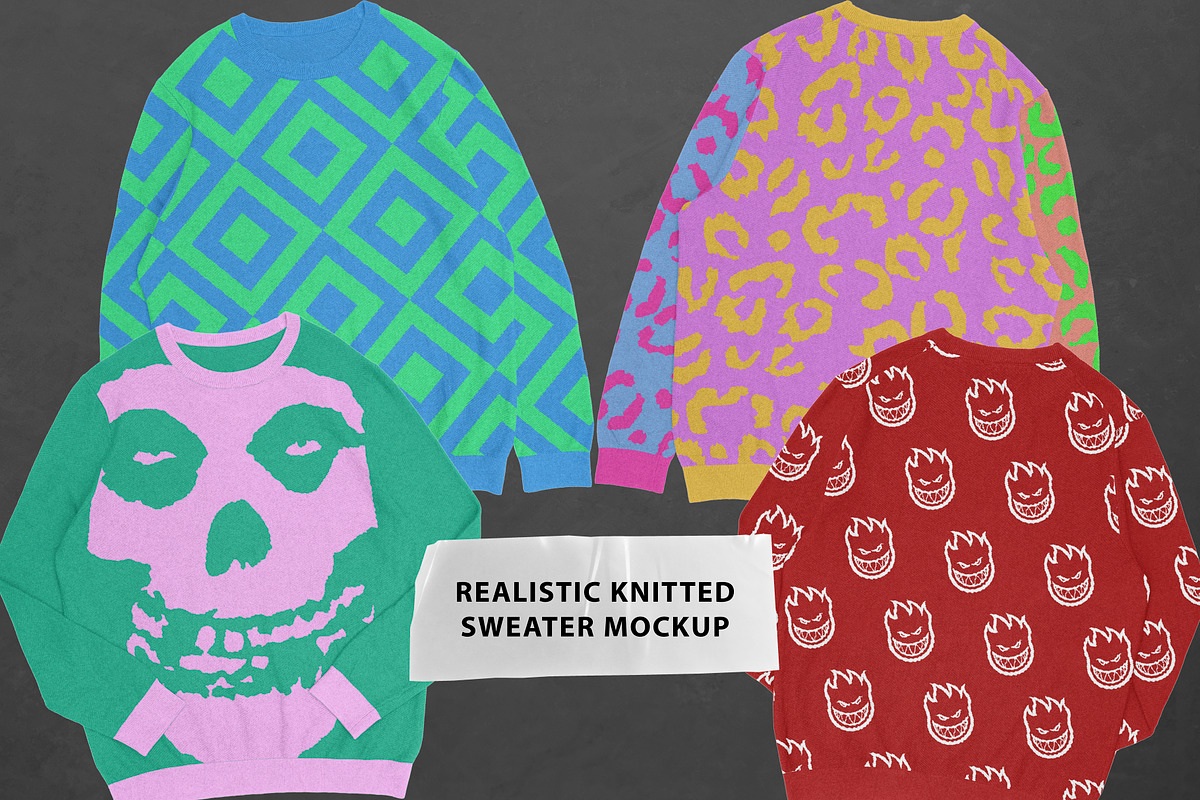 Realistic Knitted Sweater Mockup, a Hoody Mockup by Uncentrifuged Pressure