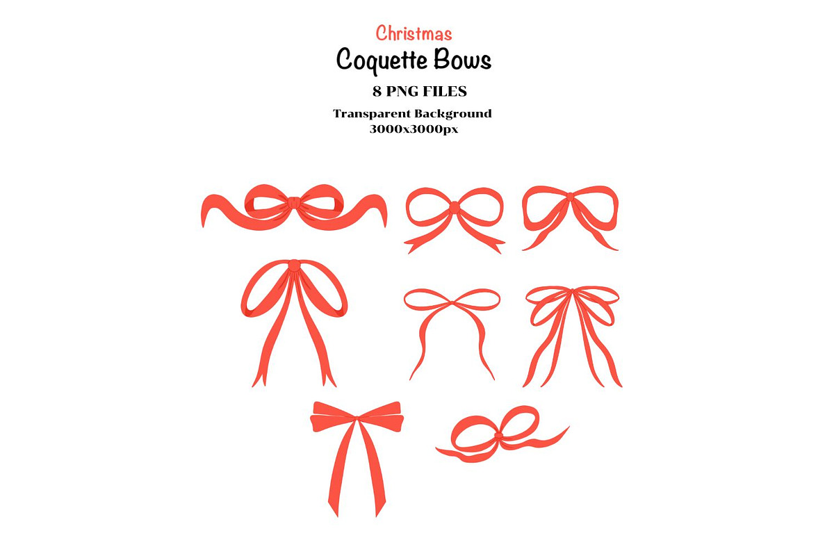 Red Christmas Bow Border Frames PNG, a Decorative Illustration by KisbyArt