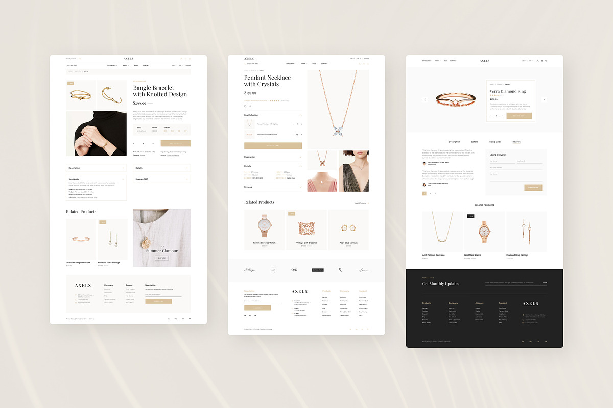 Jewelry E-Commerce Website UI Figma, an UI Kit Template by peterdraw ...