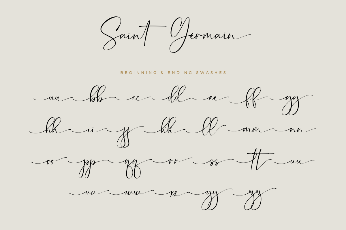 Saint Germain – Handwritten Font, a Script Font by Fikryal Studio