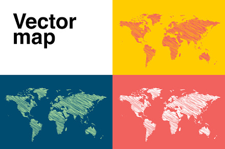 Simple World Map, an Illustration by Skylars Art Supplies