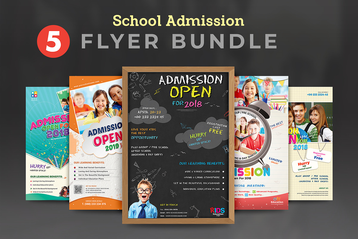 Education / School Flyer Bundle, a Flyer Template by ThemeDevisers