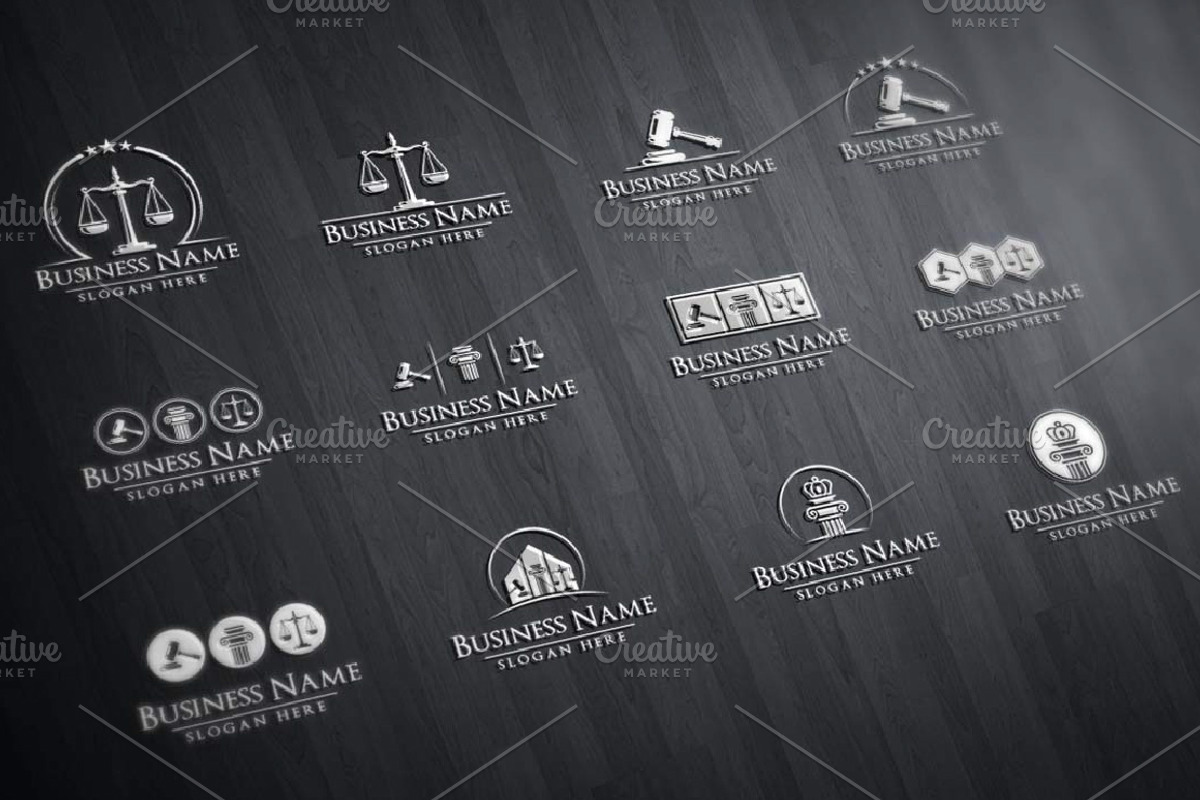 37 legal logos bundle, a Branding & Logo Template by denayunebgt