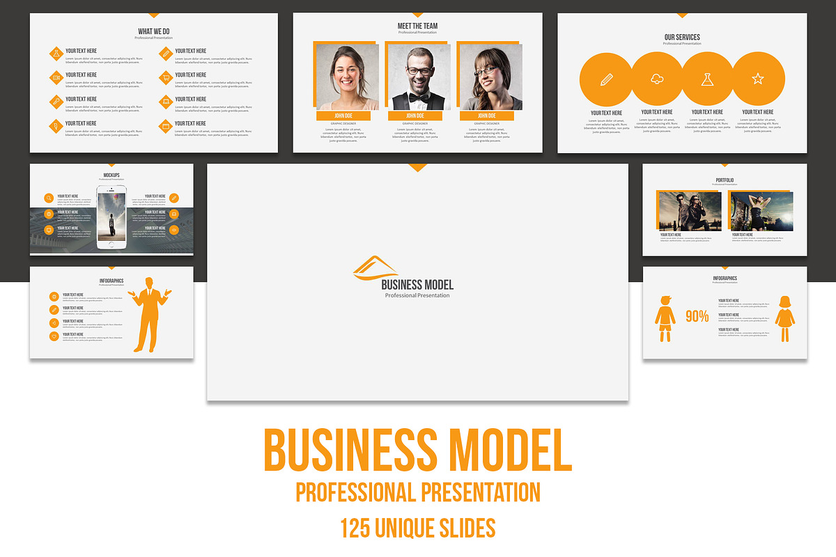 Business Model Powerpoint Template, a Presentation Template by Creative ...