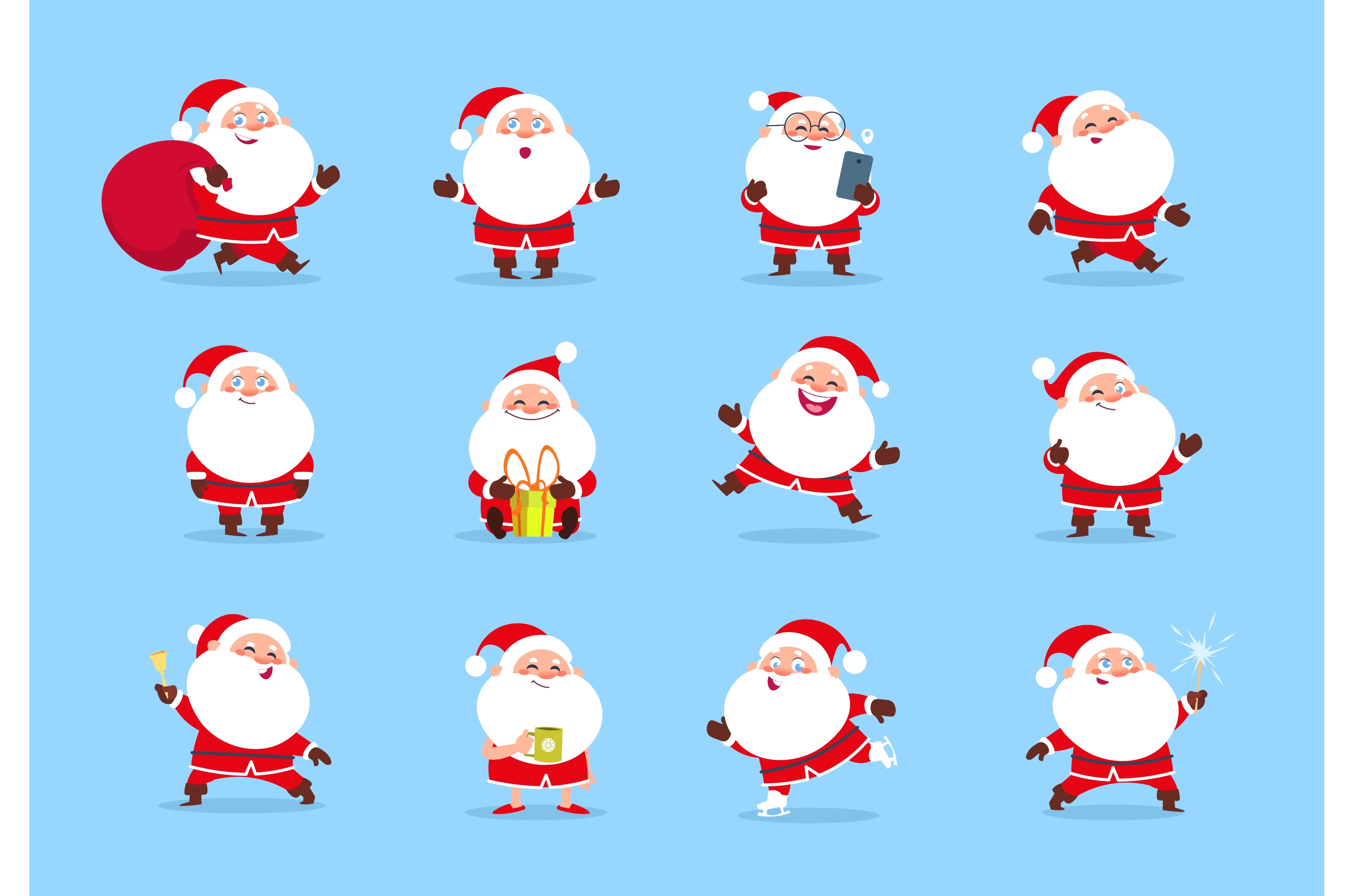Santa claus. Cartoon christmas fun, a Background Graphic by Valerie Bodnar