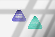Triangle Sticker Mockup, a Print Template by PrexTheme