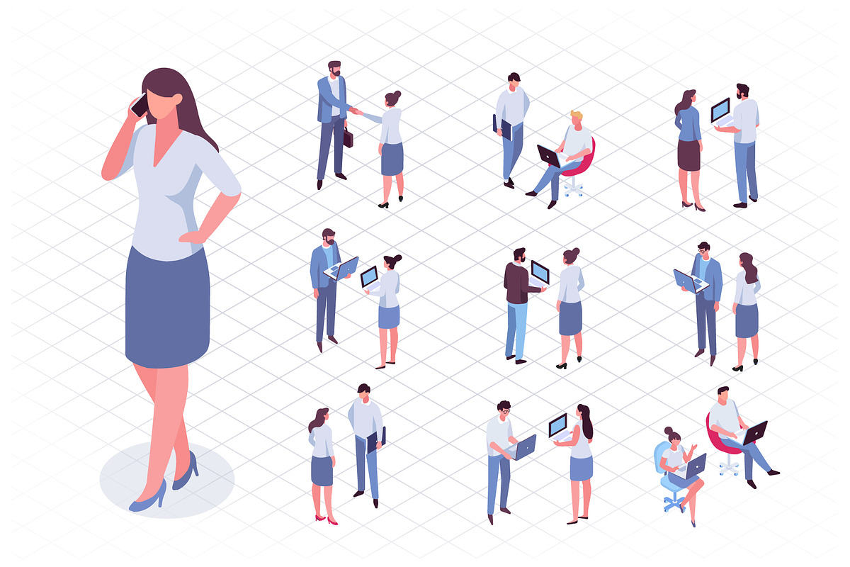 300+ Isometric People vector set, a Person Illustration by Vector_Art