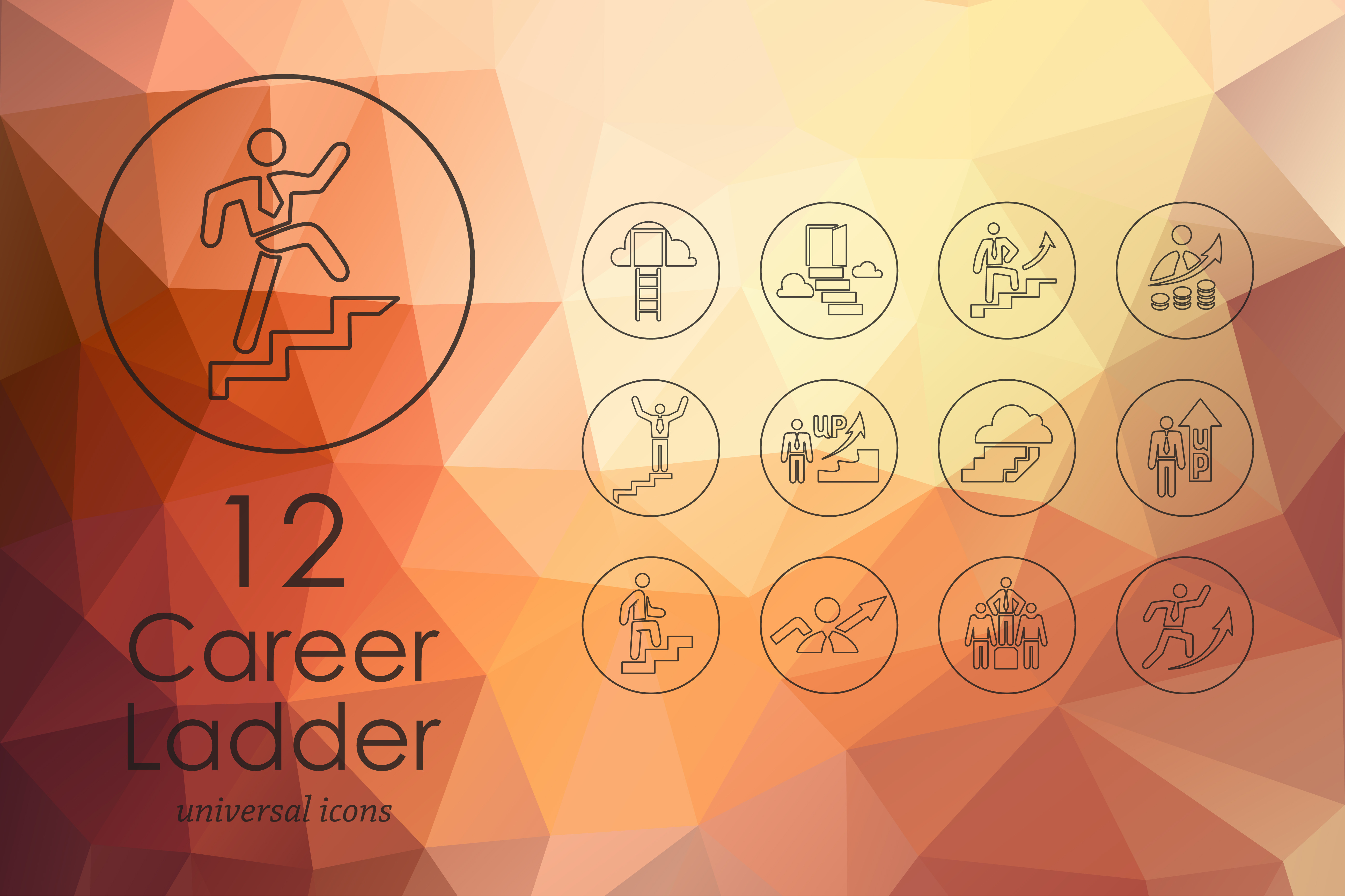 12 Career Ladder icons | Icons ~ Creative Market