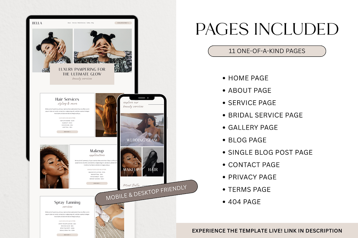 Luxury Showit Salon & Spa Template