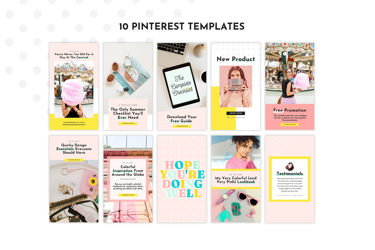Cute Pinterest Templates for Canva, a Social Media Template by ltsdesigns
