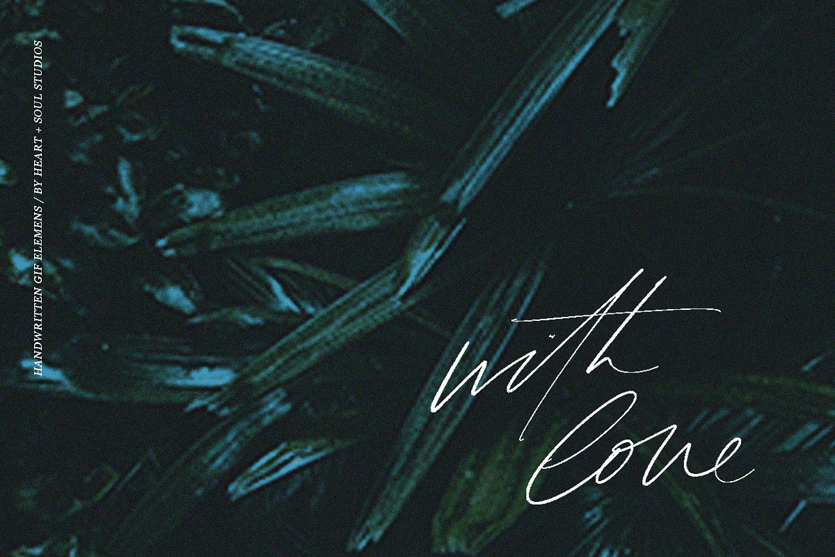 Handwritten GIF Blog + Social Elements