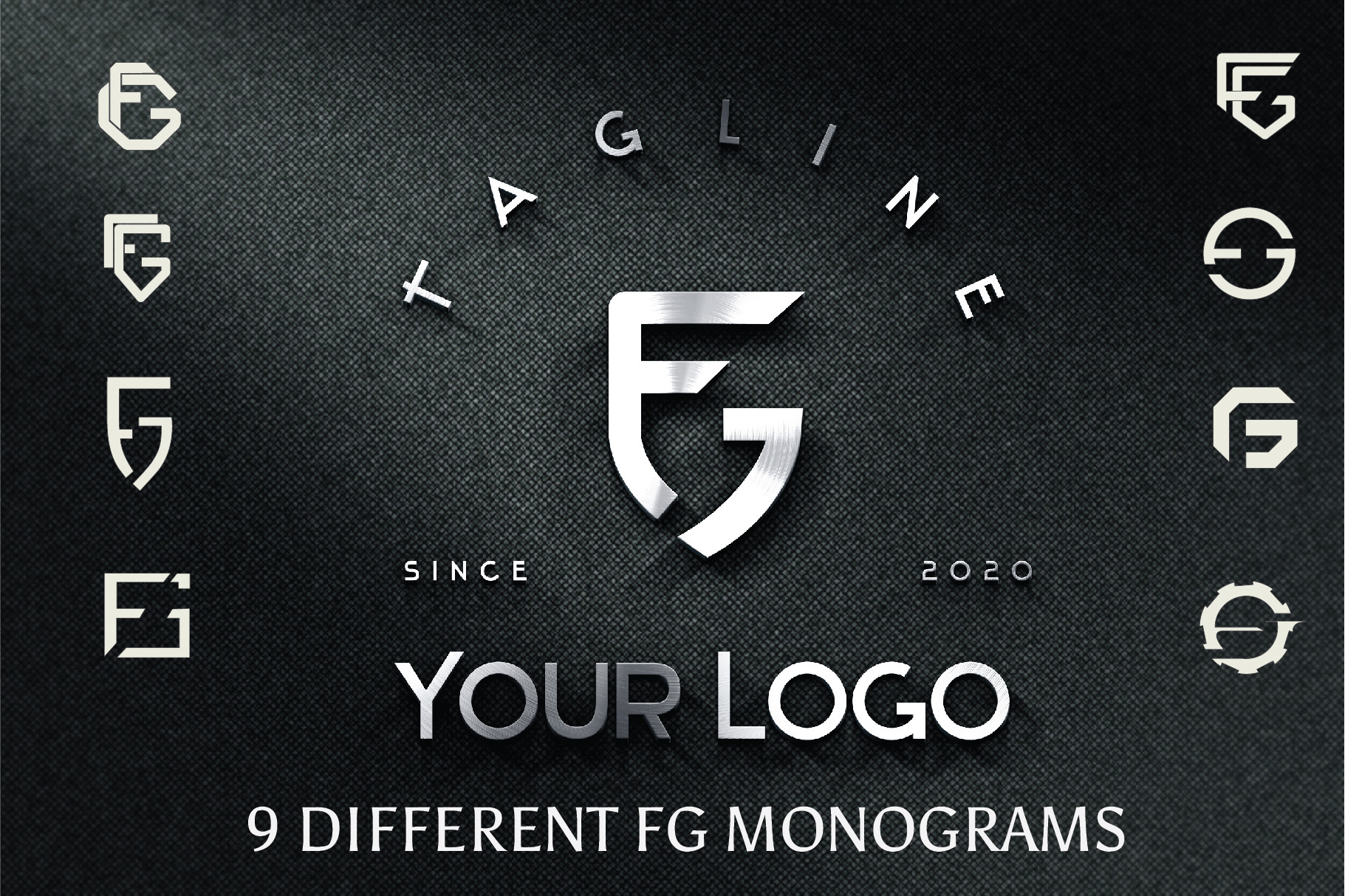 FG shield Monogram. 9 logo pack, a Branding & Logo Template by ...