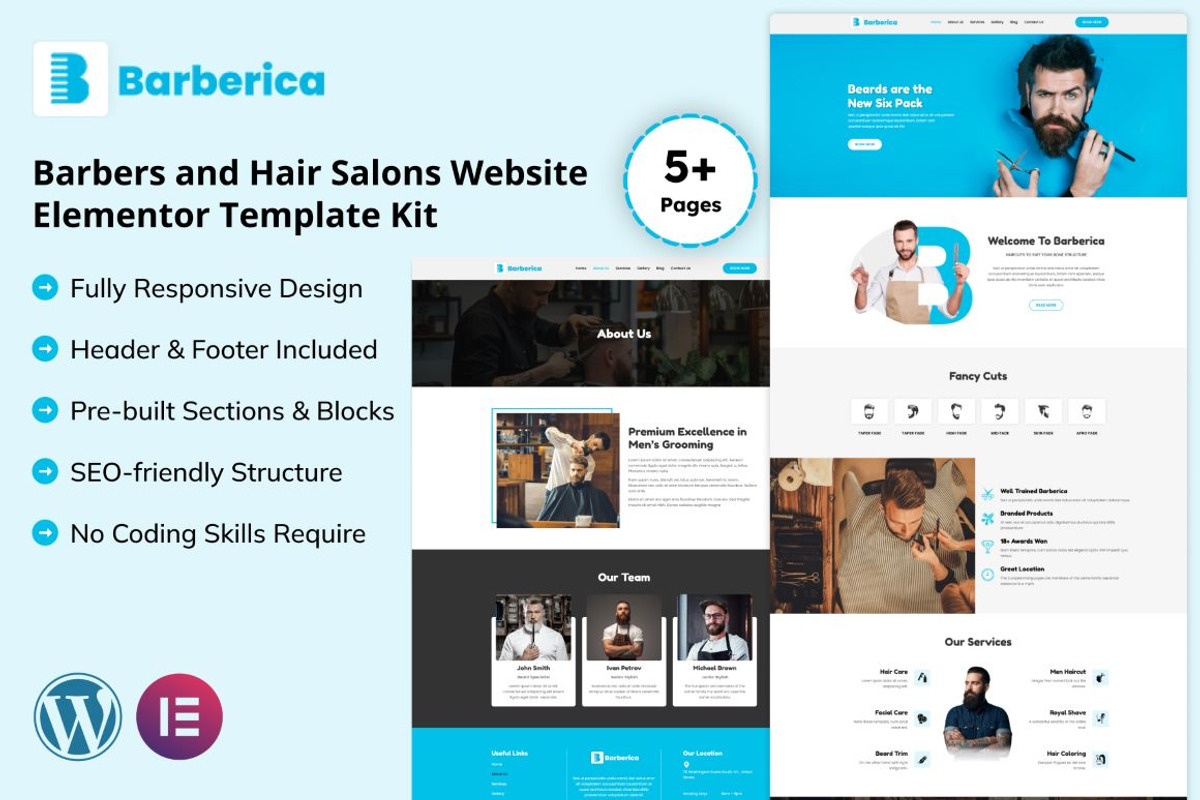 Barberica - Hair Salons Elementor Kit
