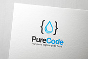 Pure Code Logo, a Branding & Logo Template by Slim Studio