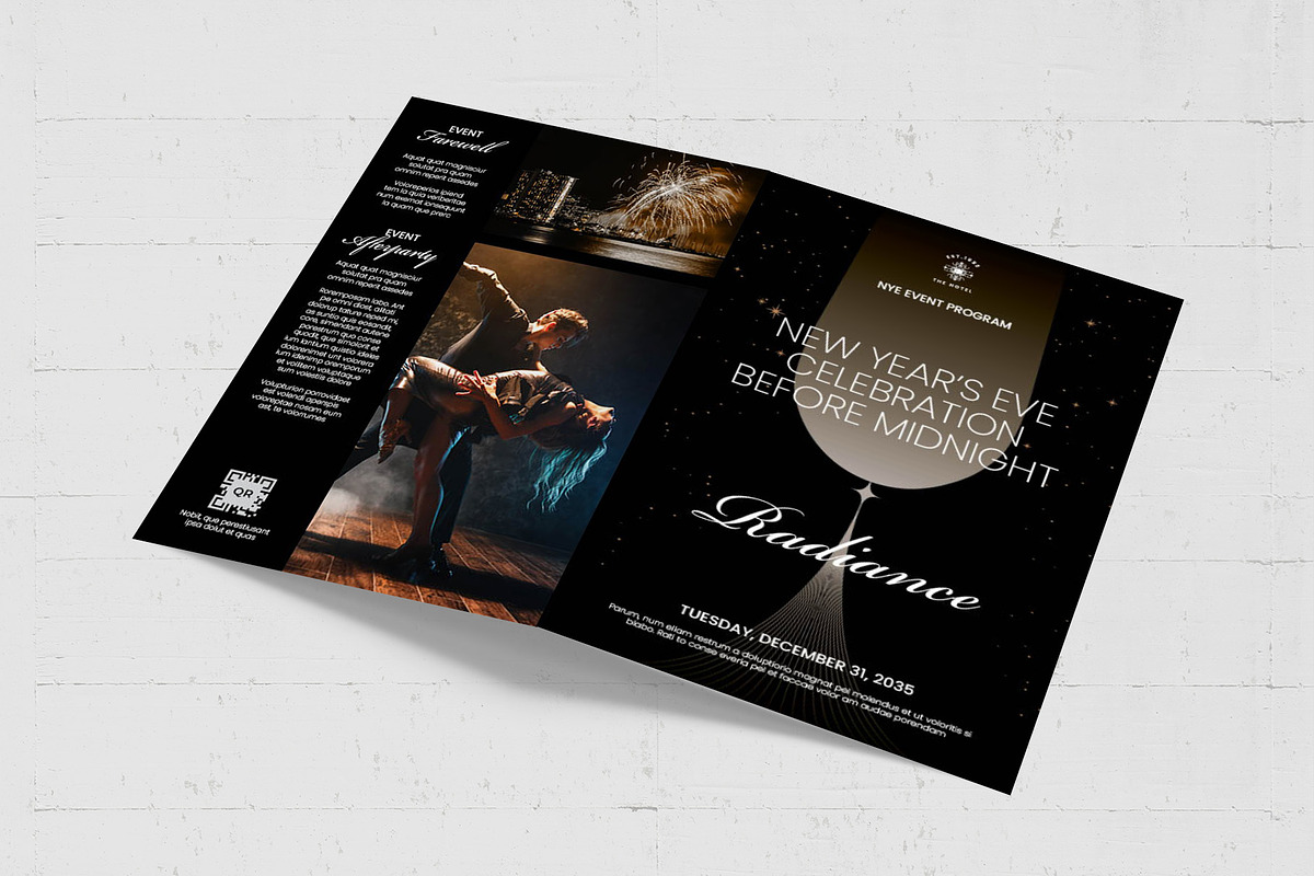 New Year Gala Event Program Template, a Flyer Template by BrandPacks
