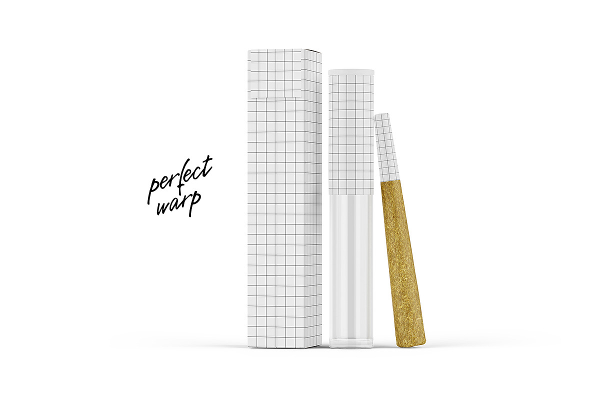 Weed Joint Pre-Roll Packaging Mockup, a Product Mockup by easymock 2