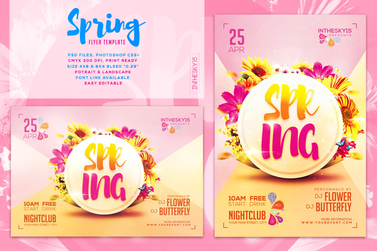 Spring Flyer Template, a Flyer Template by InTheSky15