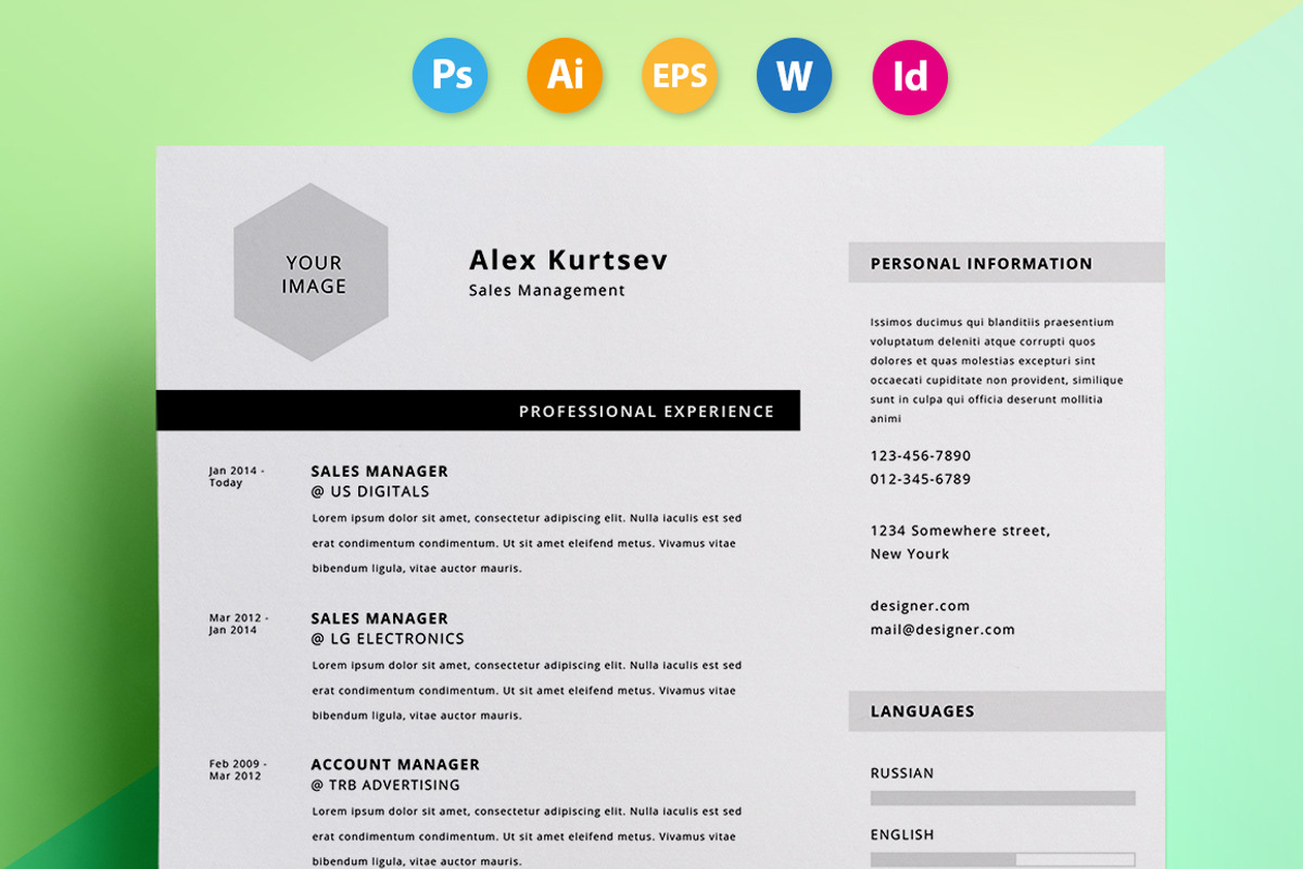 Resume / CV - Alex, a Resume Template by 3Angle