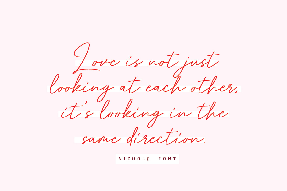 Nichole – Romantic Handwritten Font, a Script Font by Mahesans Co