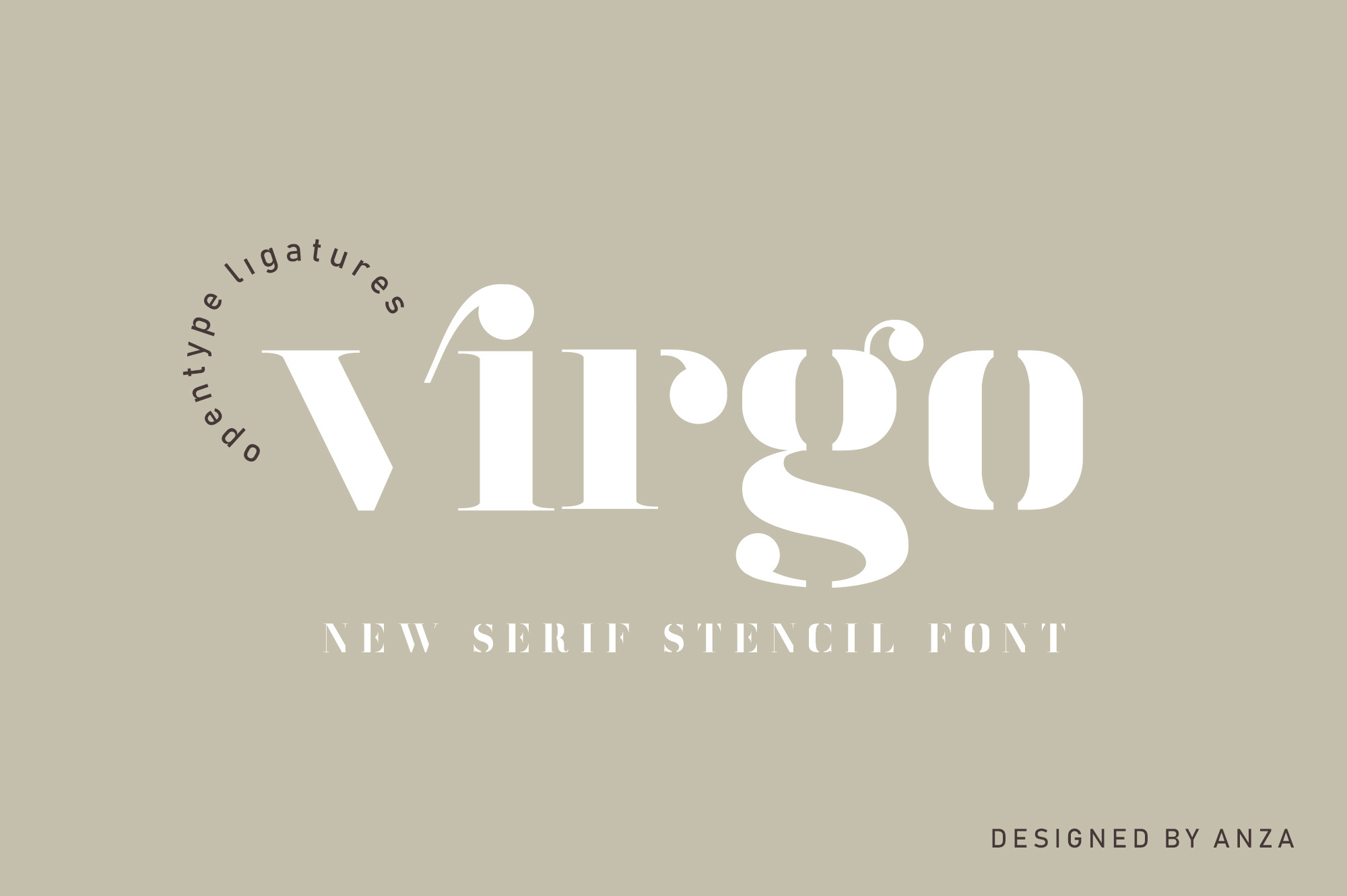 Virgo - New Serif Stencil Font, a Serif Font by Anna Zakharchenko