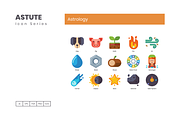 50 Astrology Icons | Astute Series, an Icon by Flat Icons | Creative Market