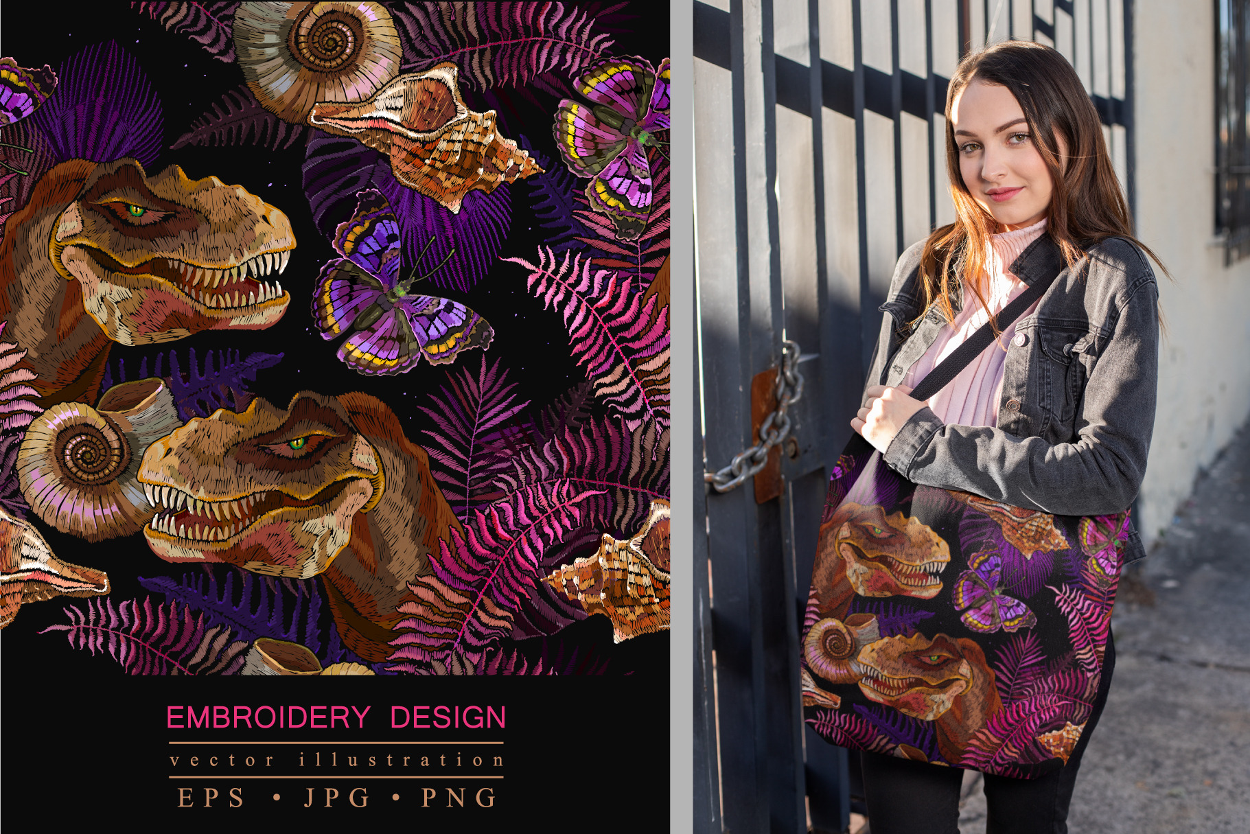 Tyrannosaurus rex patterns, a Pattern Graphic by Matrioshka