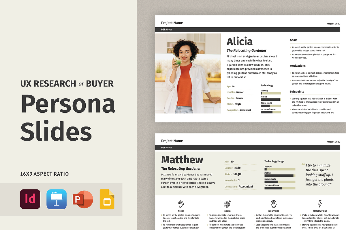 User Research Persona Template