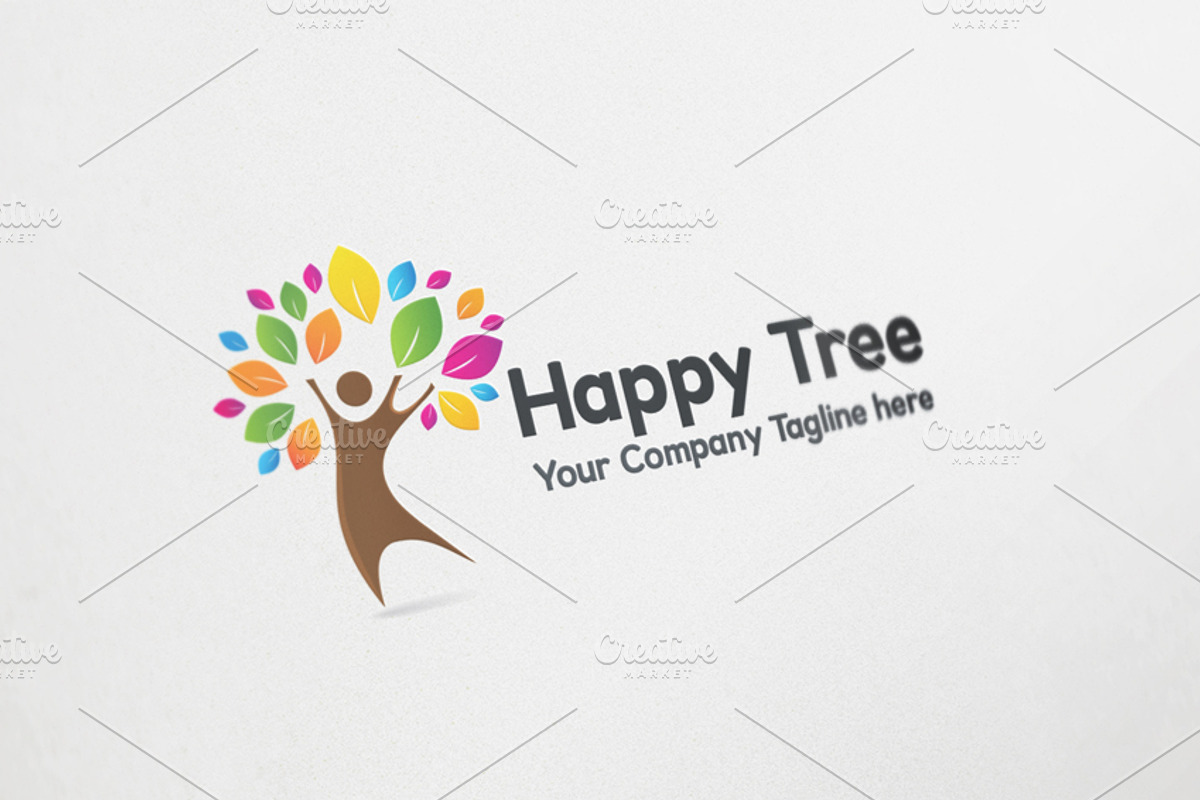 Happy Tree Logo Design, a Branding & Logo Template by Shahjhan