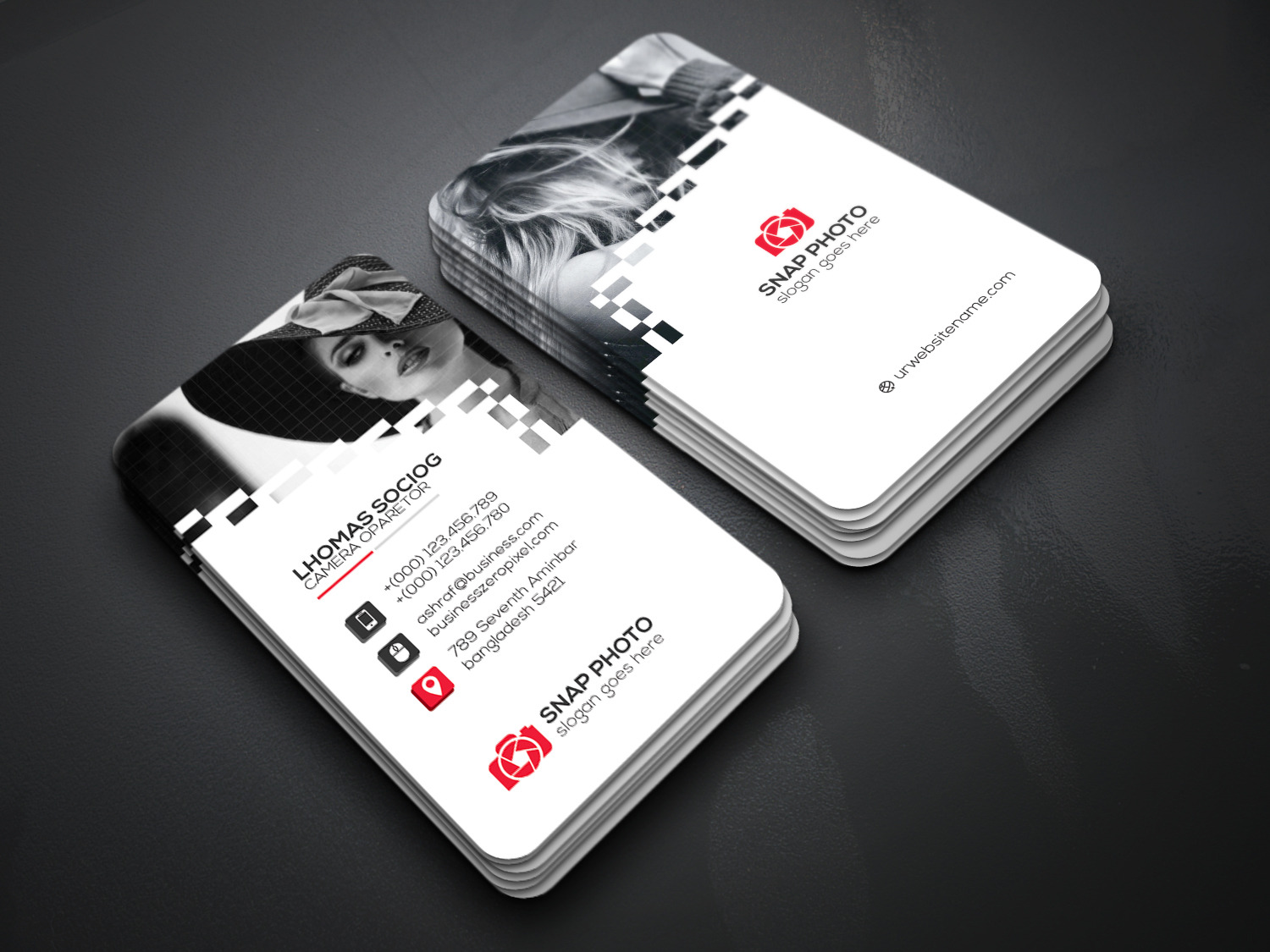 Photo Business Cards, a Business Card Template by Genereux Art