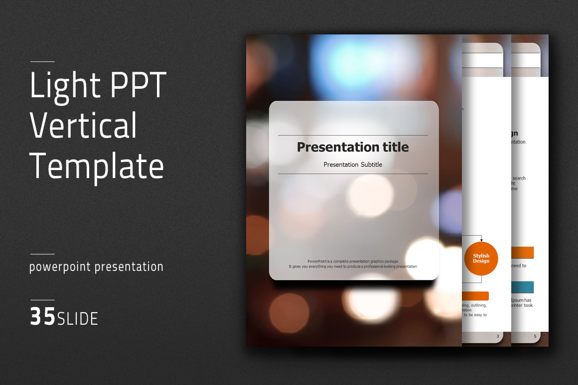 Light PPT Vertical Template, a Presentation Template by GoodPello