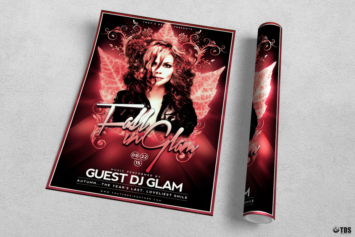Fall in Glam Flyer Template V4, a Flyer Template by ThatsDesign Art