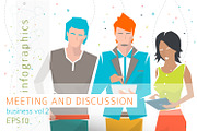 Infographics: Meeting and Discussion, a Person Illustration by ArtoJoy