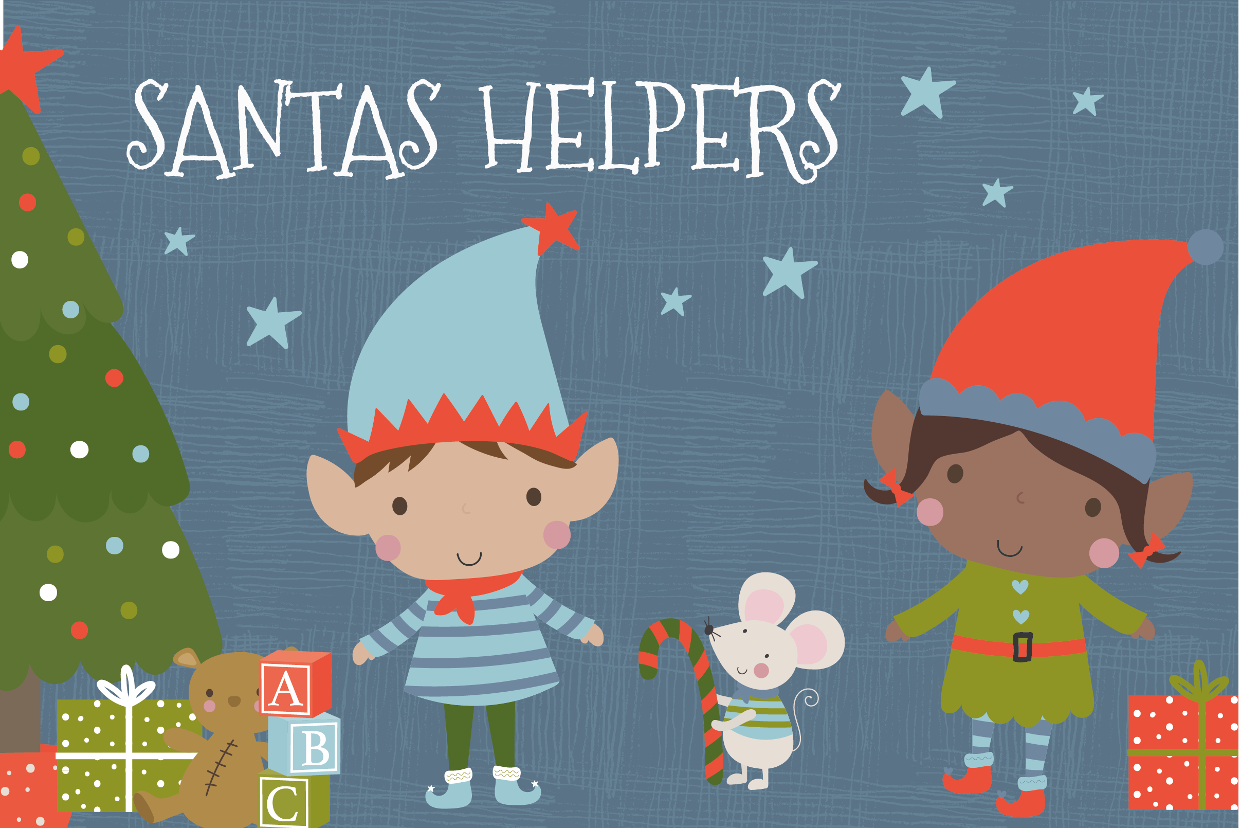 Santas Helpers, a Seasonal Illustration by Poppymoondesign | Creative ...