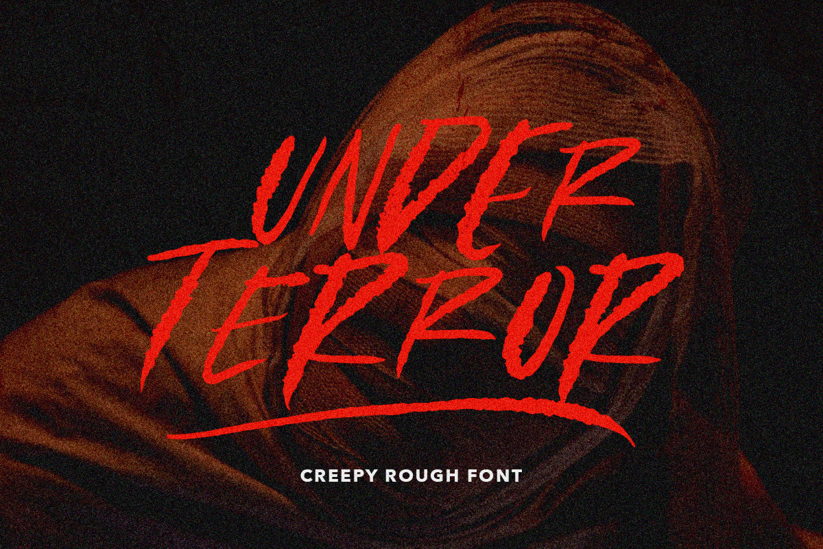 Under Terror - Creepy Rough Font, a Font by Sarid Ezra