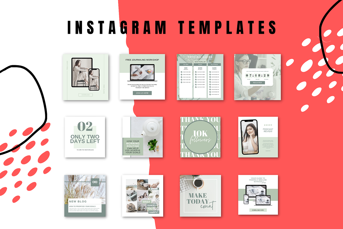 MEGA TEMPLATE BUNDLE - ALBA, a Social Media Template by Jennifer Magri ...