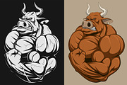 Strong bull, an Animal Illustration by Mark2000
