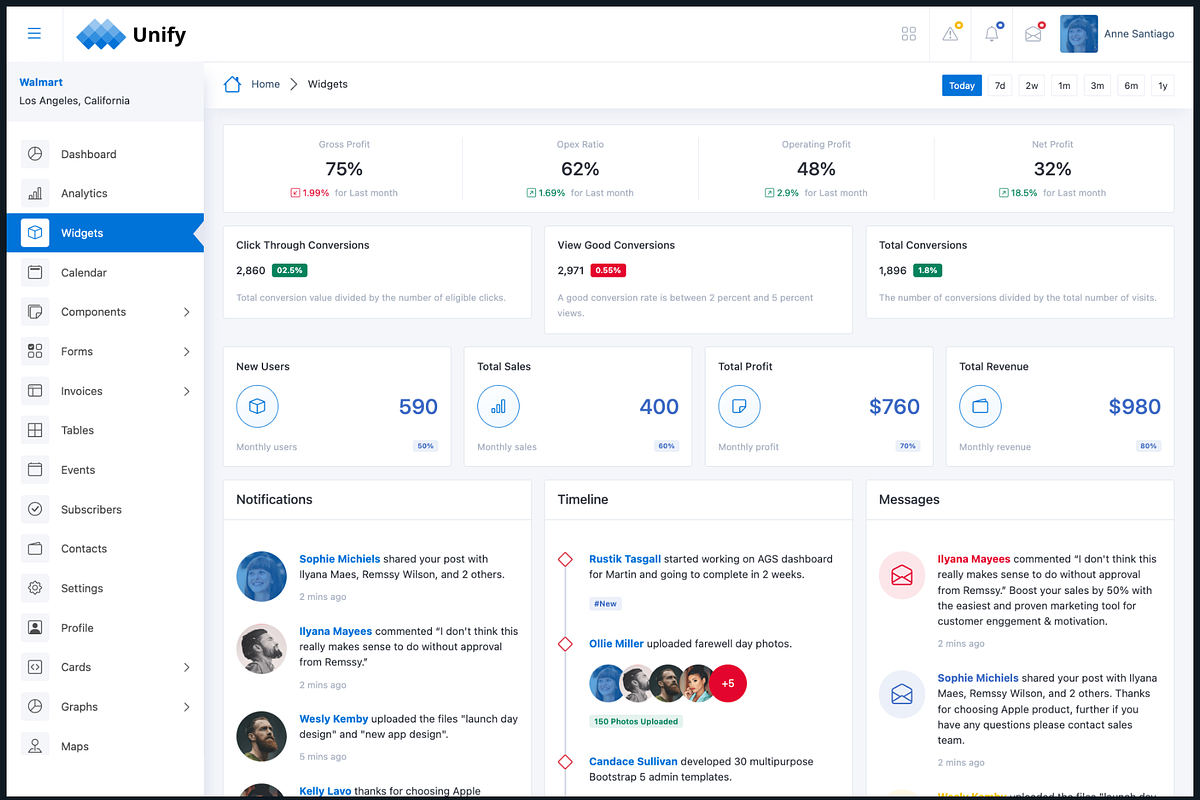 Bootstrap Admin Dashboard Template