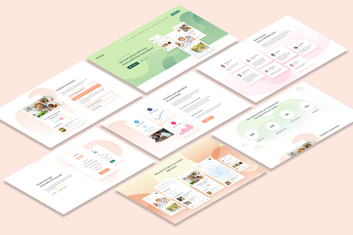 Restapp Landing Page Figma Template