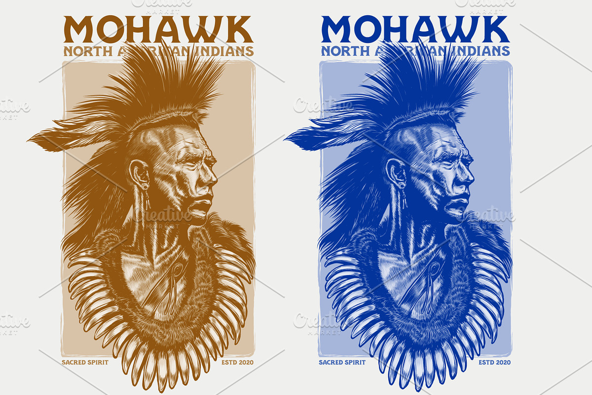 MOHAWK - Vector illustration, an Illustration by Artistic & Unique