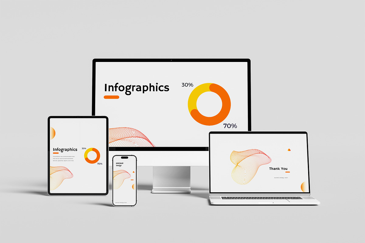 Multi Device Realistic Mockup, a Wearable Device Mockup by graphicstory