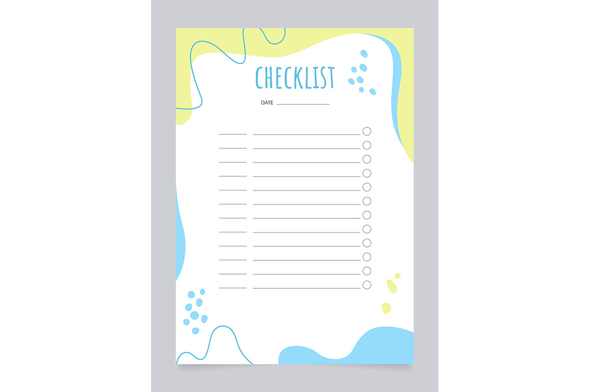 Checklist with date worksheet design, a Brochure Template by bsd studio ...