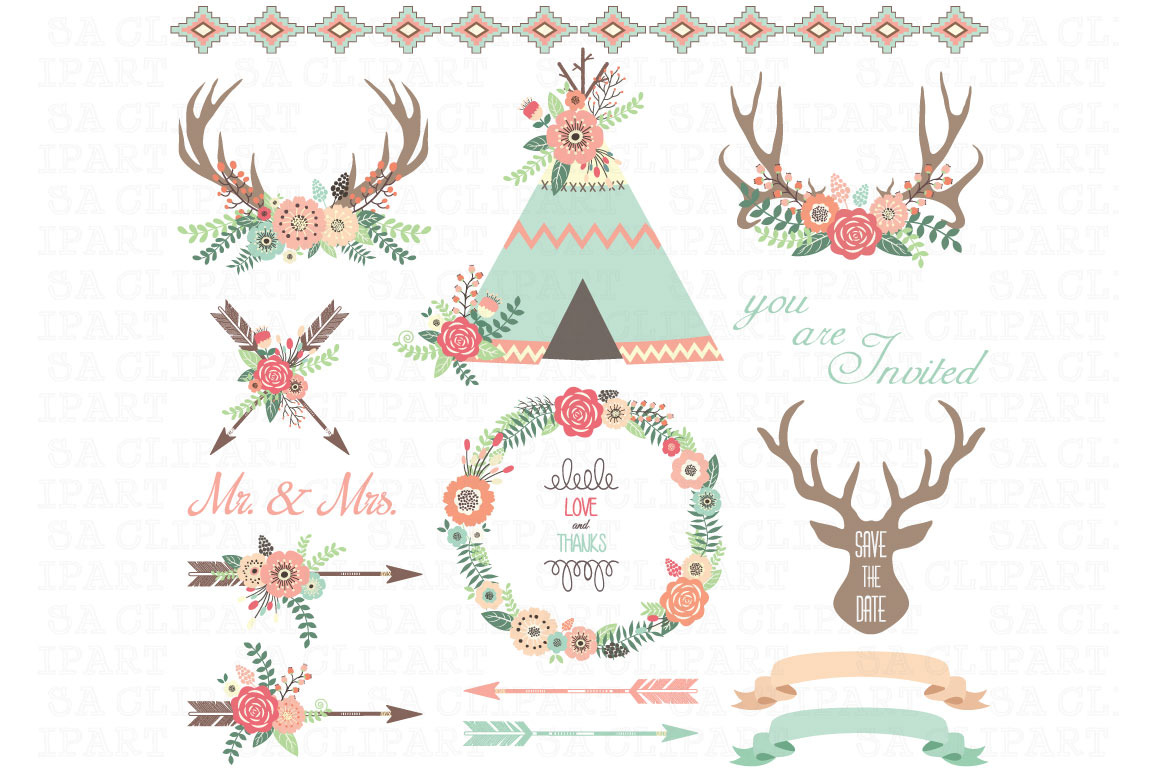 Tribal ClipArt, an Illustration by SA ClipArt