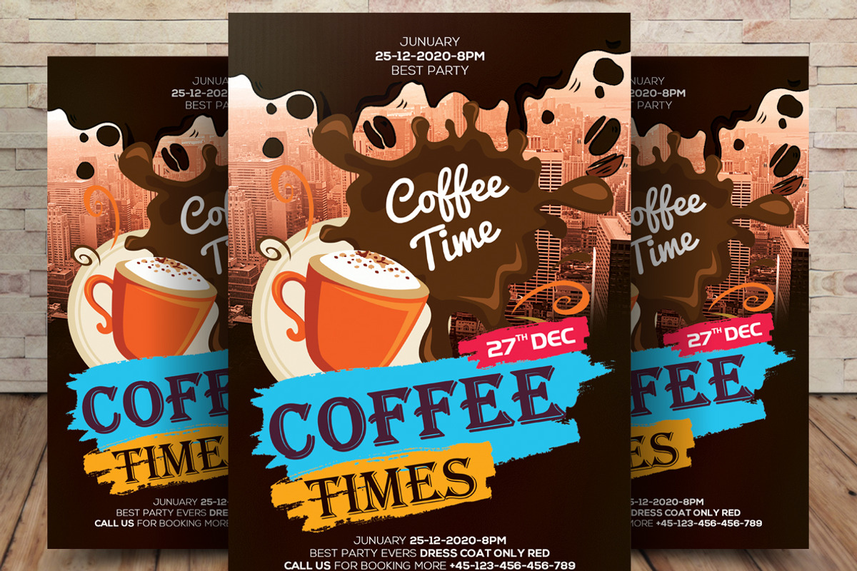 Coffee Shop Poster Template, a Flyer Template by graphicforest