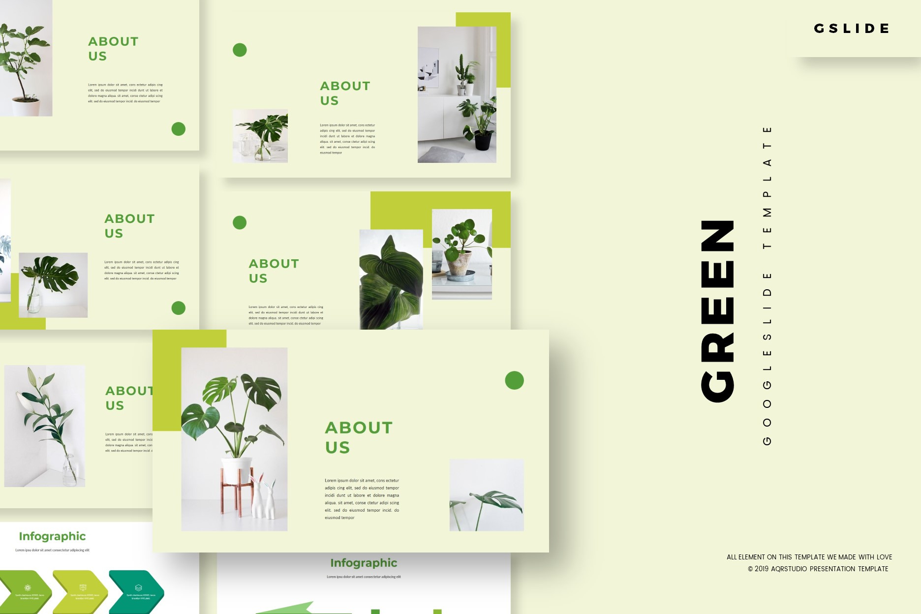 Green - Google Slide Template, a Presentation Template by AQR Studio