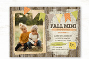 Fall Mini Session Template, a Flyer Template by Sweet Little Muse