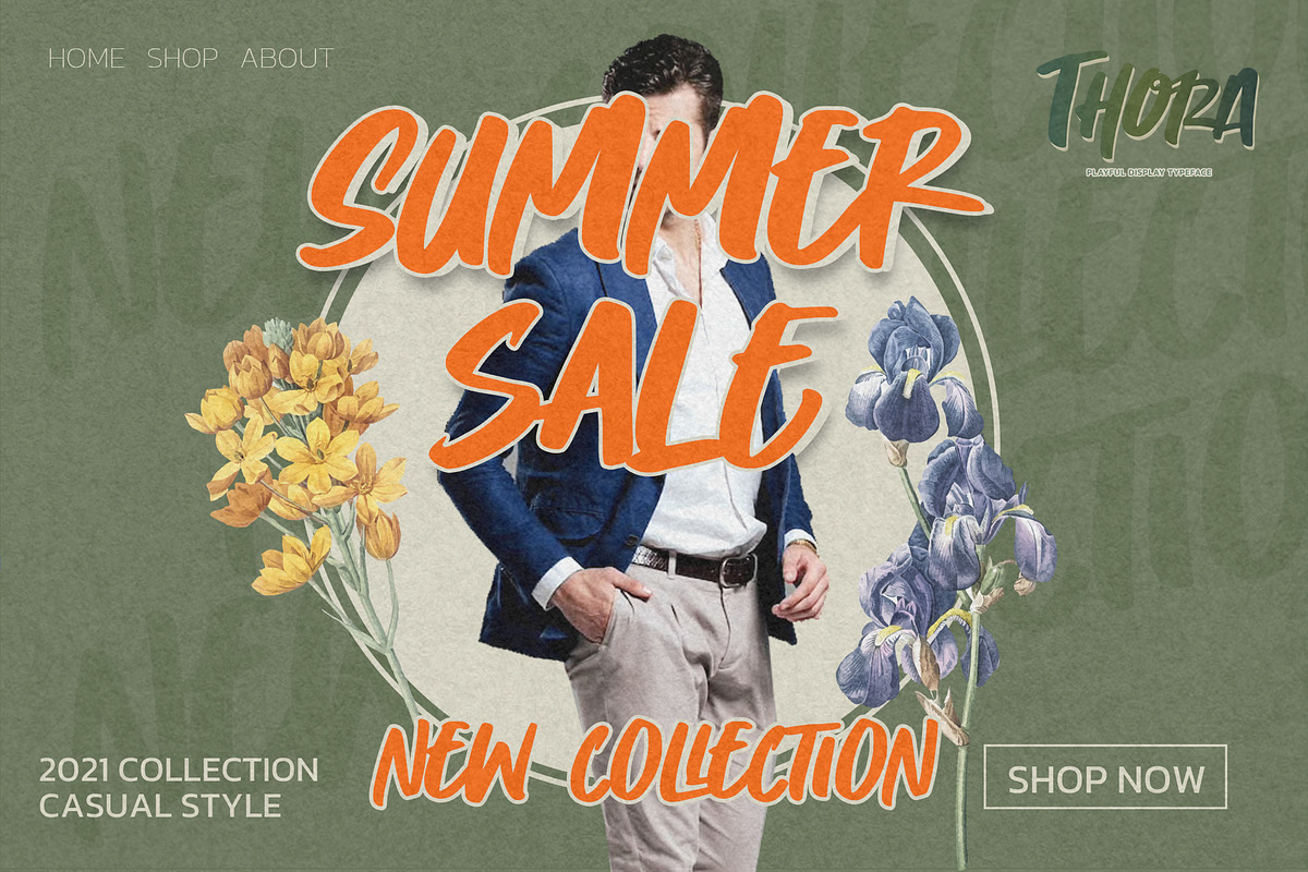 Thora – Playful Display Typeface