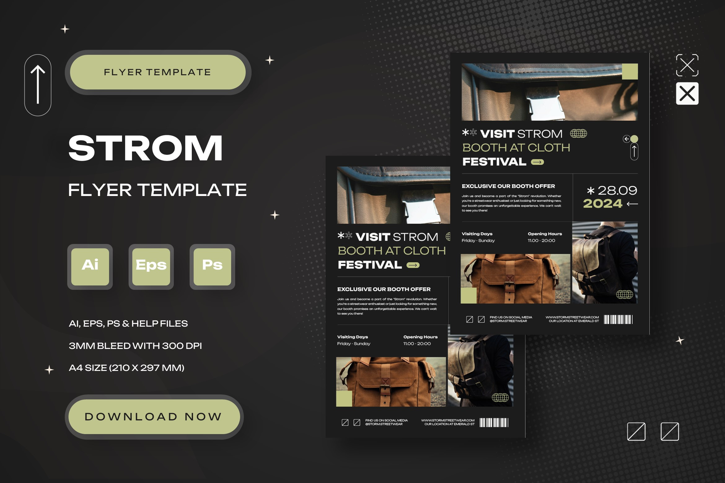 Strom - Flyer Template, a Flyer Template by StreaksideStd