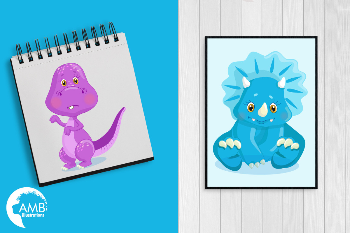 Dinosaur Baby Clipart AMB-1203, an Illustration by AMBillustrations